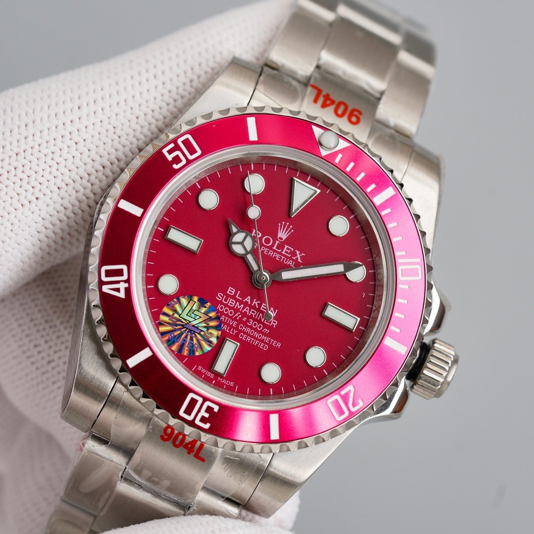 SUBMARINER 40 CUSTOM DARK PINK BEZEL – Amejews
