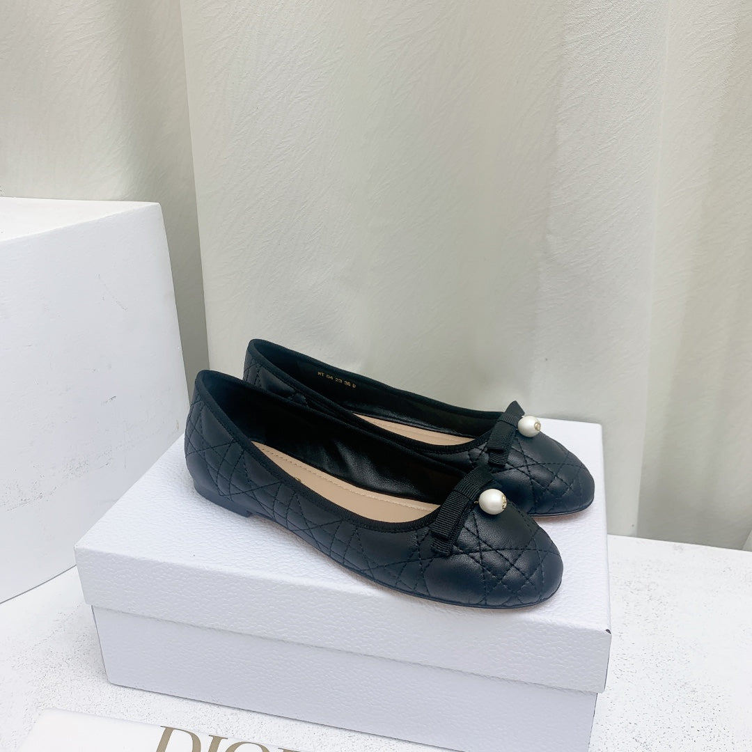 CD BALLET FLAT BLACK MOP FRONT – Amejews