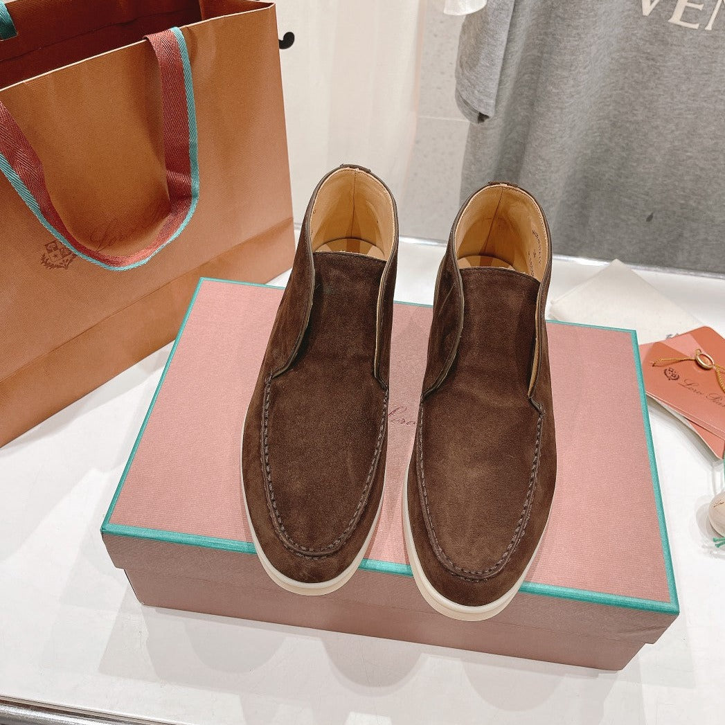 LP HIGH TOP OPEN WALK LOAFERS BROWN SUEDE – Amejews