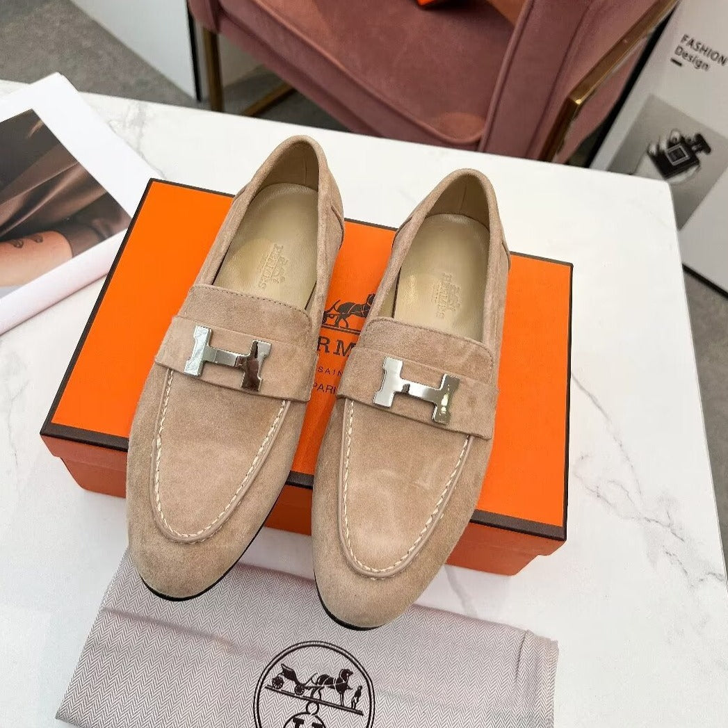 PARIS LOAFER PASTEL PINK SUEDE – Amejews