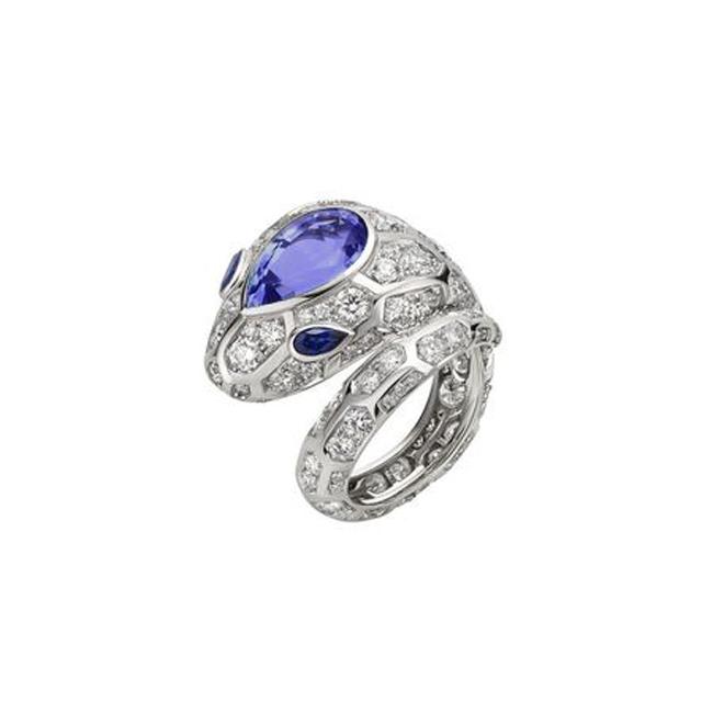 SERPENTI RING AGATE SILVER DIAMOND SNAKE – Amejews