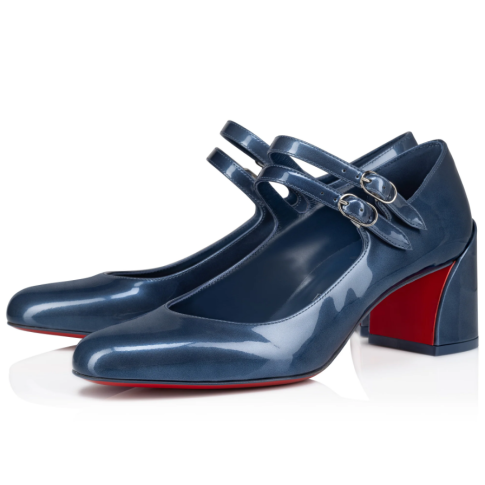 CL Miss Jane 55 Mm Mary Janes Pumps Blue – Amejews