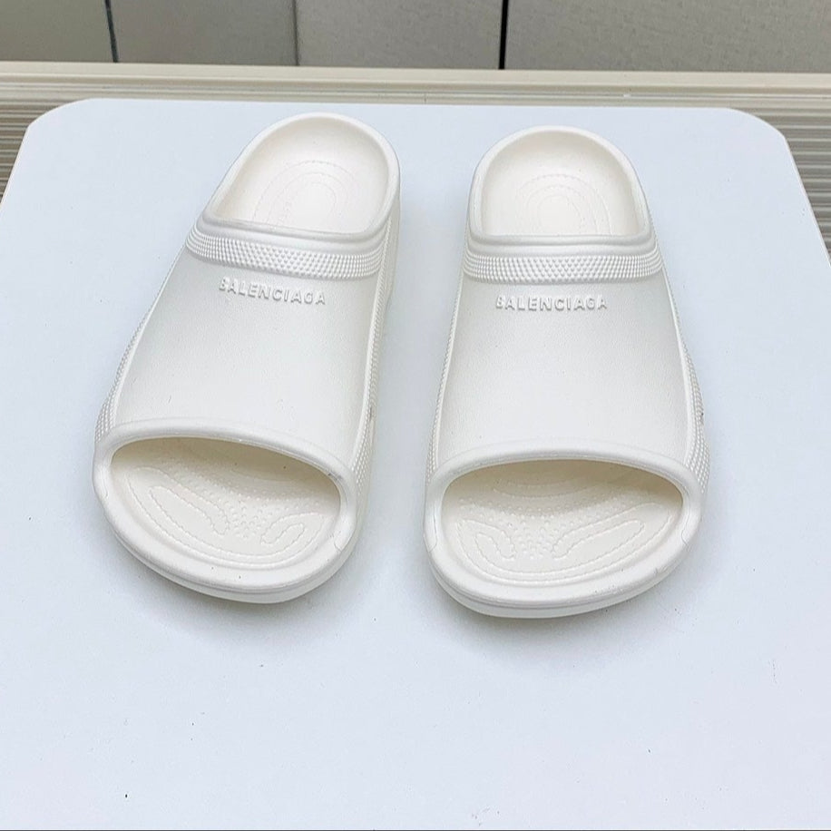 POOL CROCS IN WHITE RUBBER – Amejews
