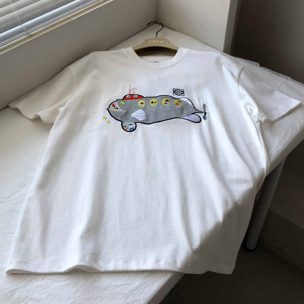 Loewe Submarine T-shirt White Cotton – Amejews